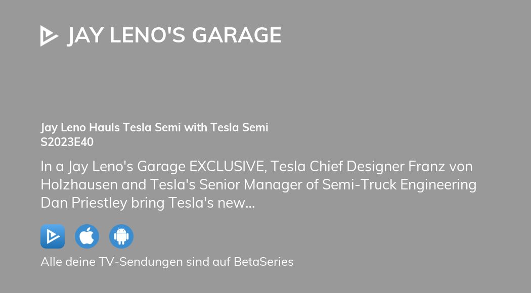 Schau Jay Leno's Garage Staffel 2023 Folge 40 Streaming