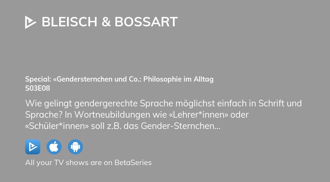 Watch Bleisch & Bossart season 3 episode 8 streaming