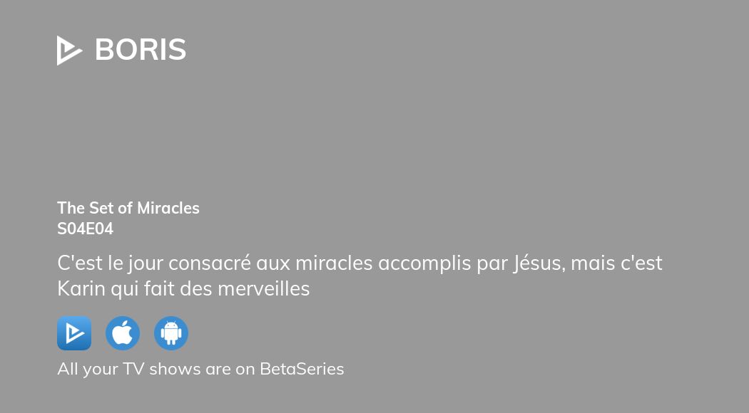 Watch Boris season 4 episode 4 streaming online | BetaSeries.com