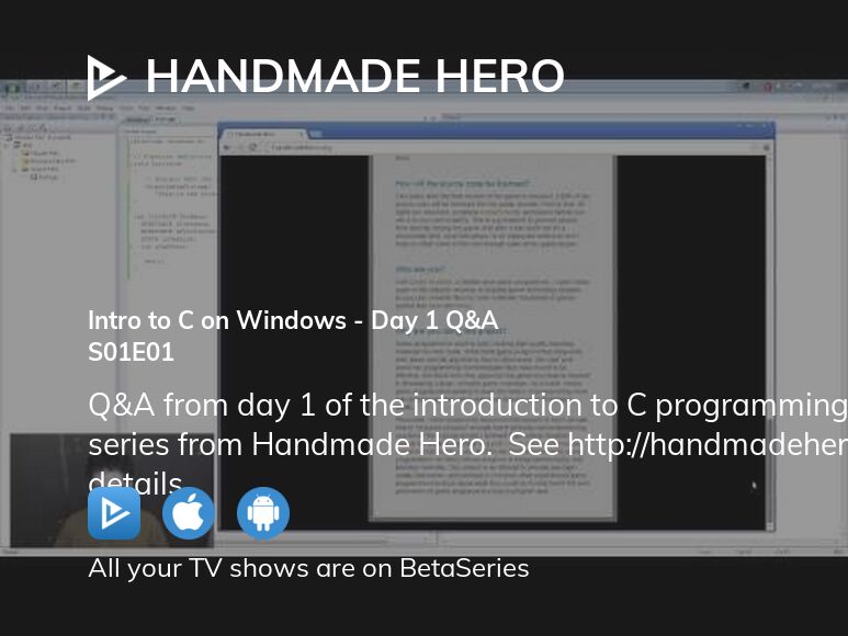 Watch Handmade Hero season 1 episode 1 streaming