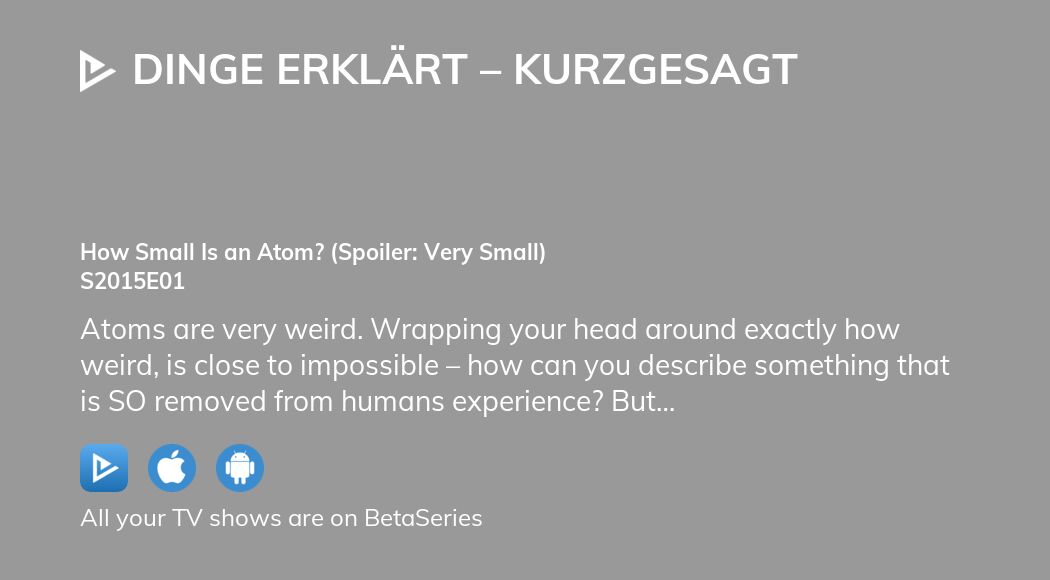 Watch Dinge Erklärt – Kurzgesagt season 2015 episode 1 streaming