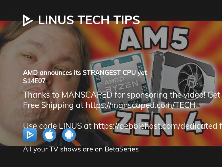 Where to watch Linus Tech Tips season 14 episode 7 full streaming ...
