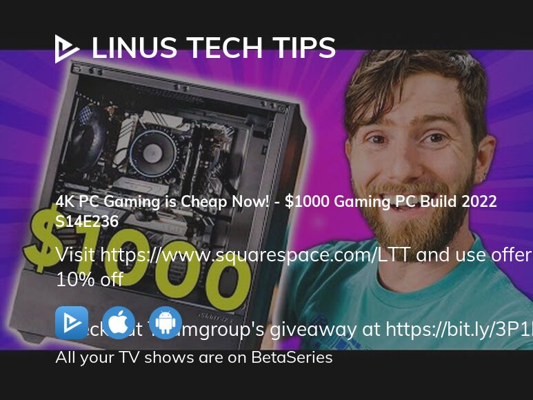 Where to watch Linus Tech Tips season 14 episode 236 full streaming ...