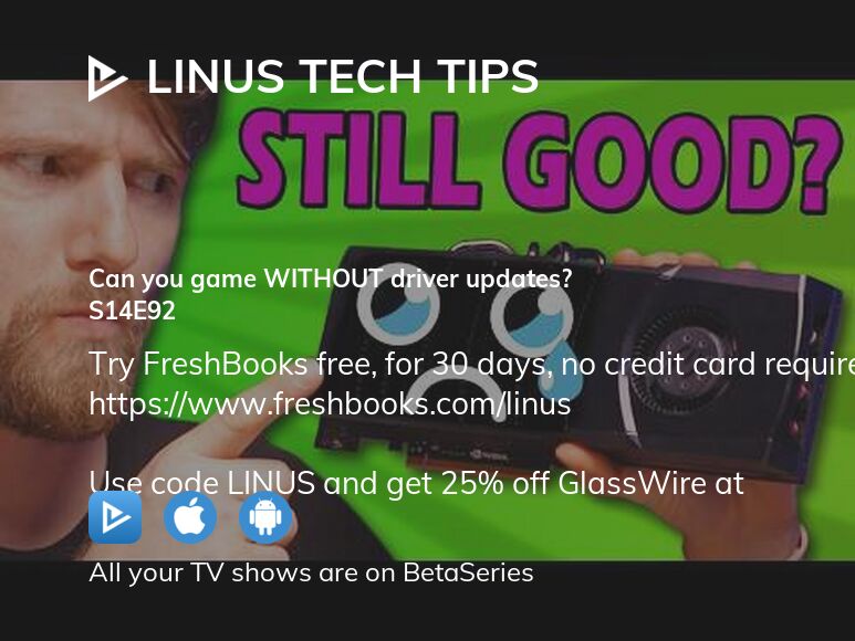 Where to watch Linus Tech Tips season 14 episode 92 full streaming ...
