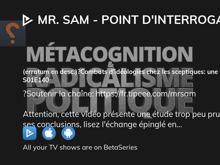 Watch Mr. Sam - Point d'interrogation season 1 episode 140 streaming online | BetaSeries.com