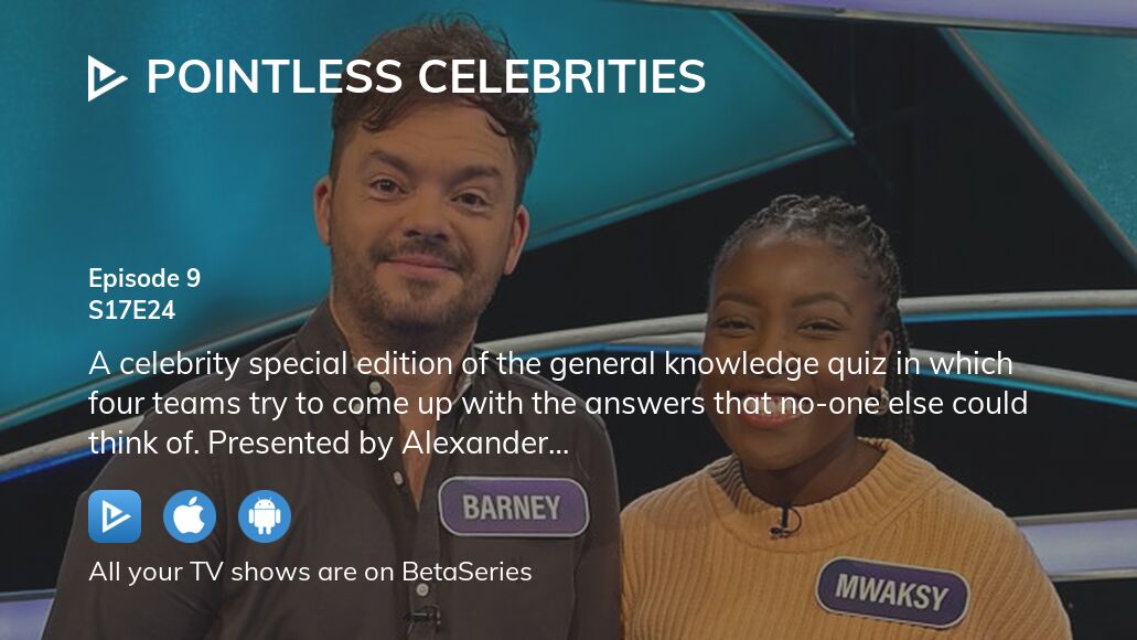 Where to watch Pointless Celebrities season 17 episode 24 full ...