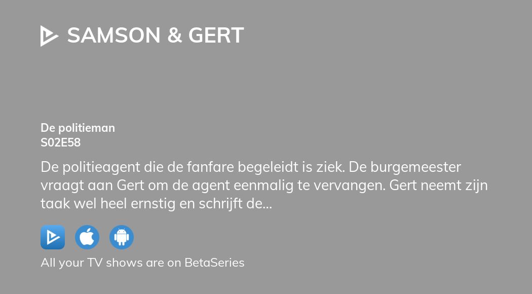 Watch Samson & Gert season 2 episode 58 streaming online | BetaSeries.com