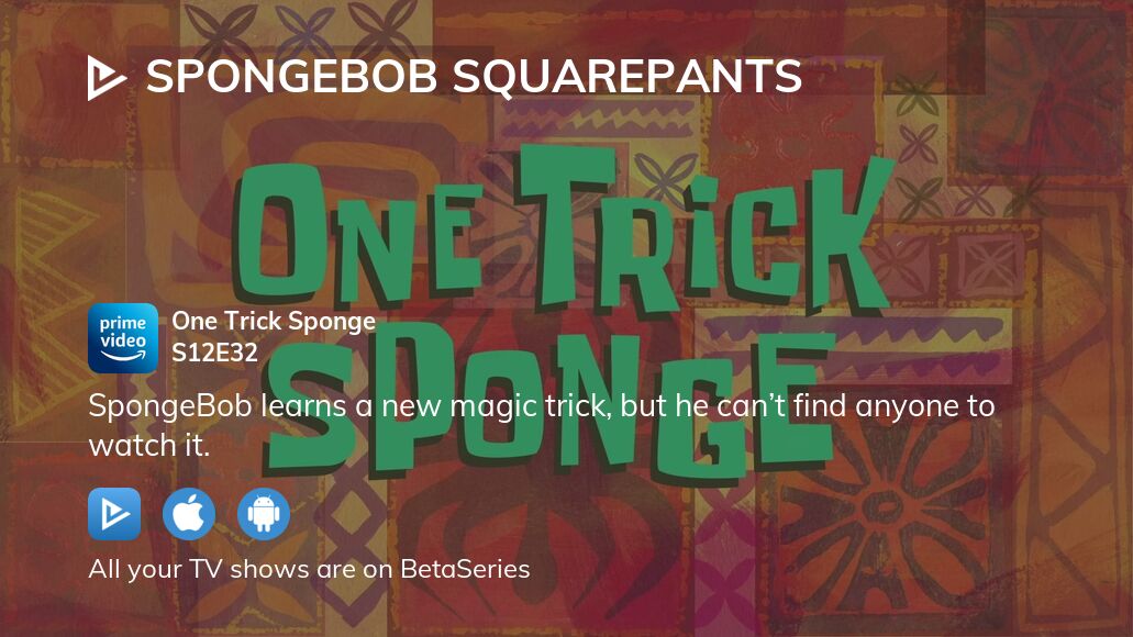 Watch SpongeBob SquarePants season 12 episode 32 streaming