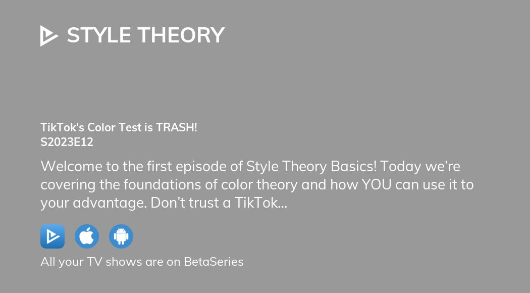 Watch Style Theory season 2023 episode 12 streaming