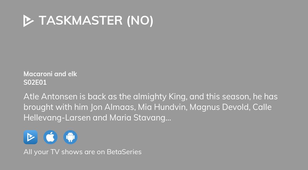Where to watch Taskmaster (NO) season 2 episode 1 full streaming? | BetaSeries.com