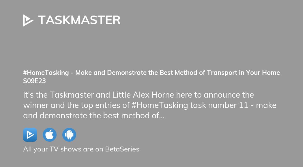 Watch Taskmaster season 9 episode 23 streaming online | BetaSeries.com