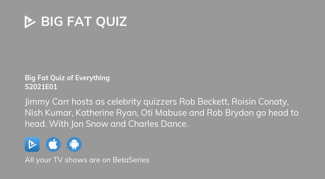 Watch Big Fat Quiz season 2021 episode 1 streaming
