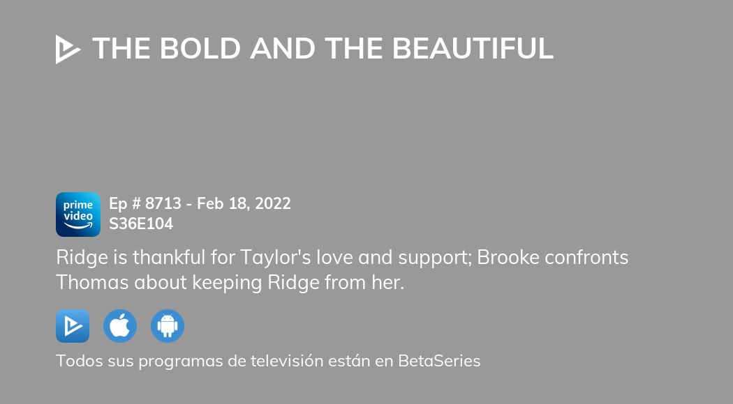 Where to watch The Bold and the Beautiful season 36 episode 104 full ...