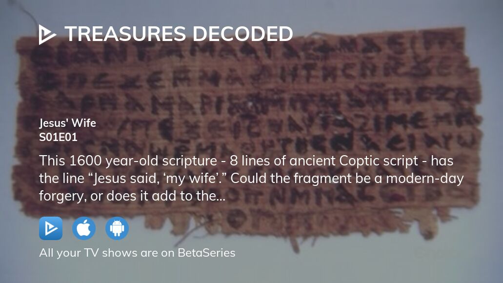 Watch Treasures Decoded season 1 episode 1 streaming online ...
