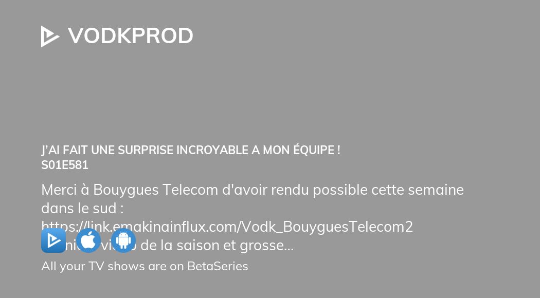 Where to watch VodkProd season 1 episode 581 full streaming ...