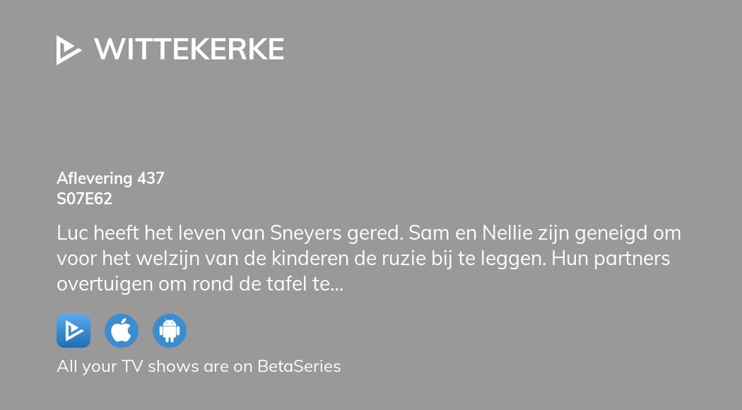 Watch Wittekerke season 7 episode 62 streaming online | BetaSeries.com