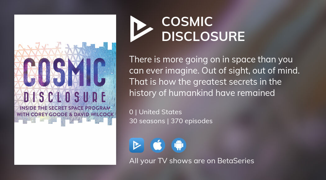 Watch Cosmic Disclosure streaming