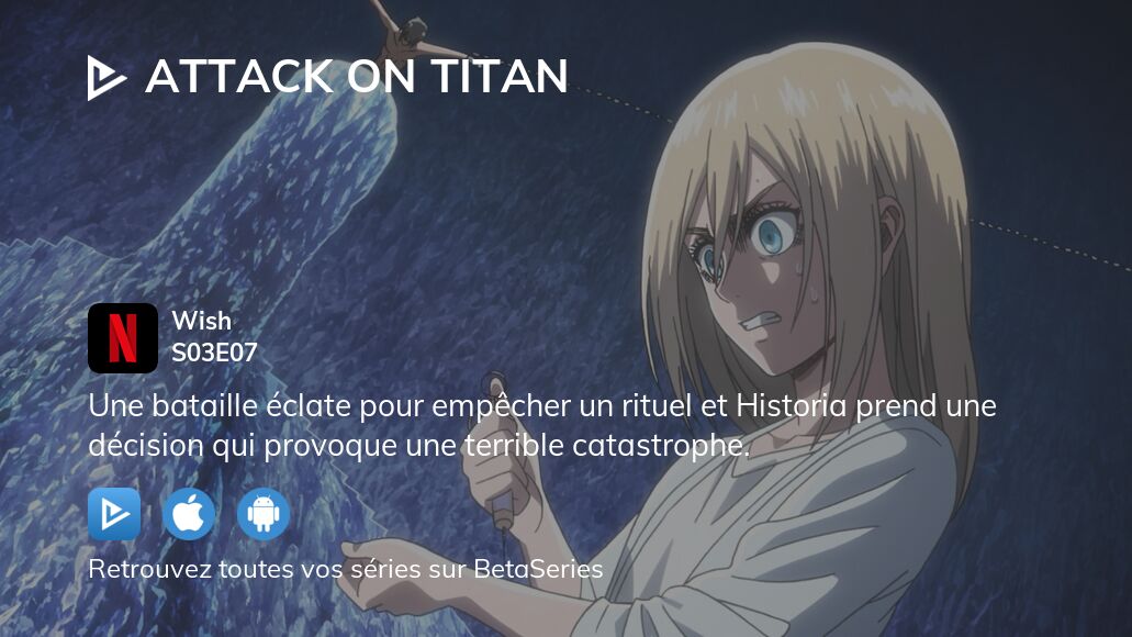 Regarder Attack on Titan saison 3 épisode 7 streaming complet