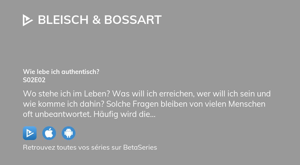 Regarder Bleisch & Bossart saison 2 épisode 2 en streaming complet ...