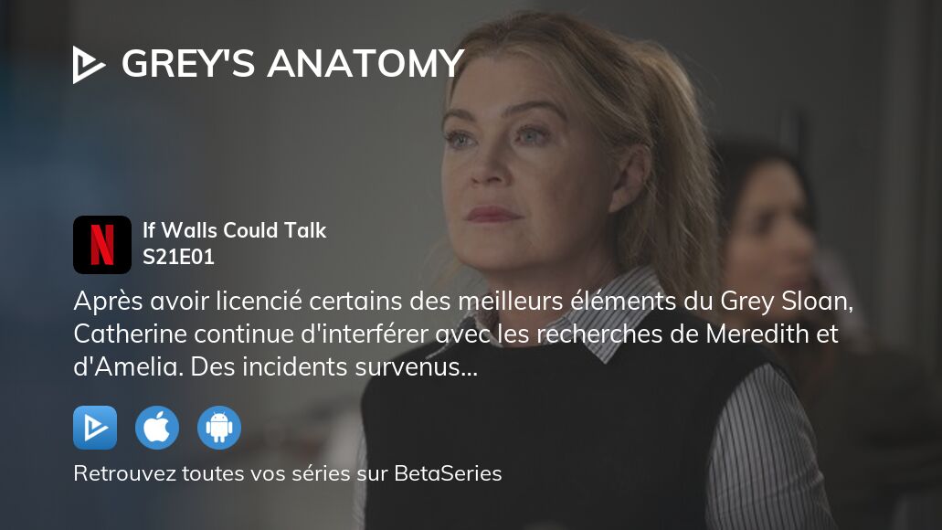Regarder Grey's Anatomy saison 21 épisode 1 streaming complet
