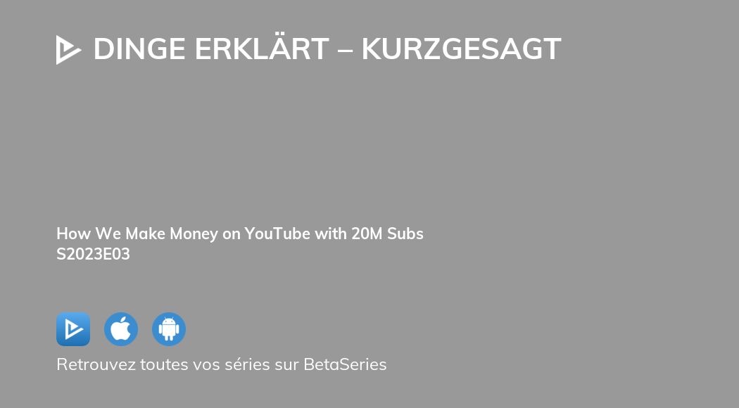 Regarder Dinge Erklärt – Kurzgesagt saison 2023 épisode 3 streaming complet