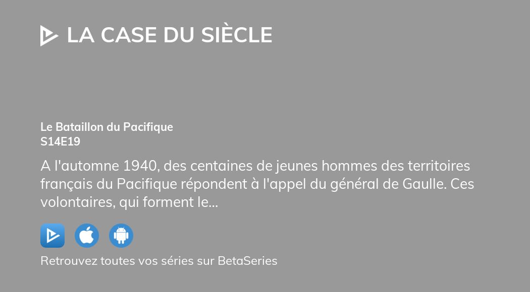 Vidéo : Regarder La case du siècle saison 14 épisode 19 en streaming complet | BetaSeries.com