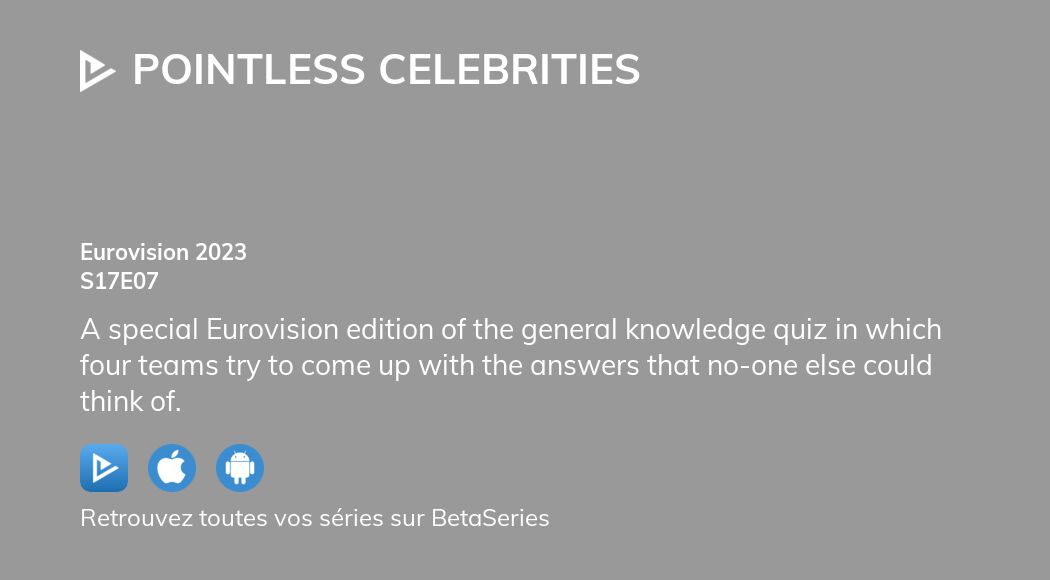 Regarder Pointless Celebrities saison 17 épisode 7 streaming complet