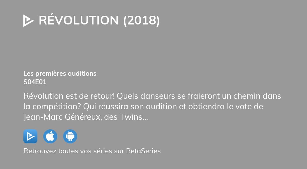 Regarder Révolution (2018) saison 4 épisode 1 streaming complet