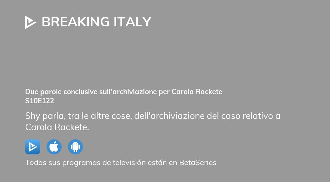 Ver Breaking Italy temporada 10 episodio 122 streaming
