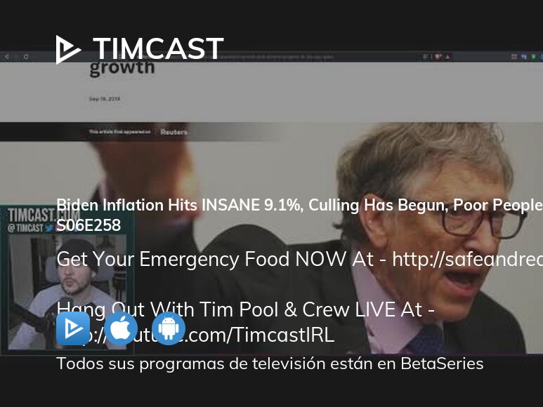 Ver Timcast temporada 6 episodio 258 en streaming | BetaSeries.com