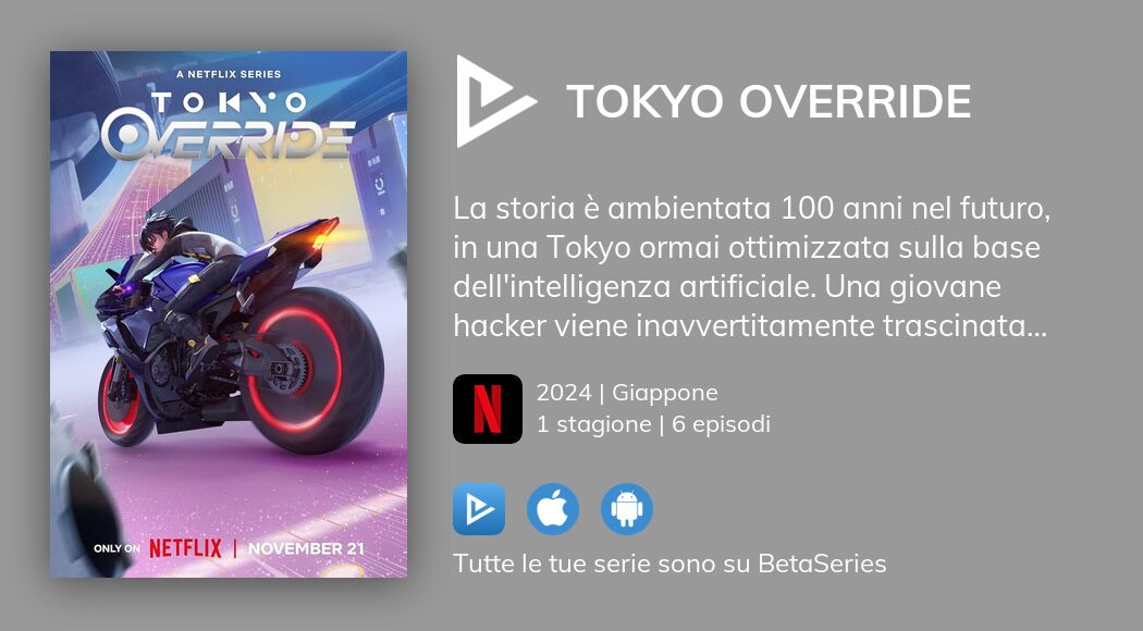 Guarda Tokyo Override in streaming