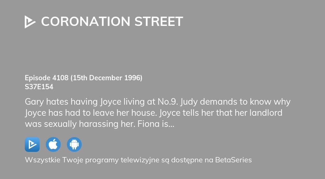 Oglądaj Coronation Street sezon 37 odcinek 154 streaming