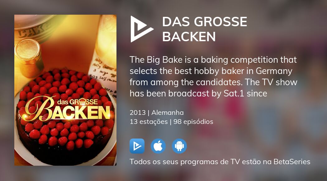 Assista ao streaming de The Big Bake (DE)