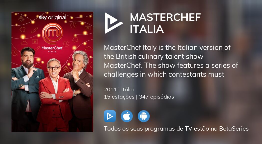 Assista ao streaming de MasterChef Italy