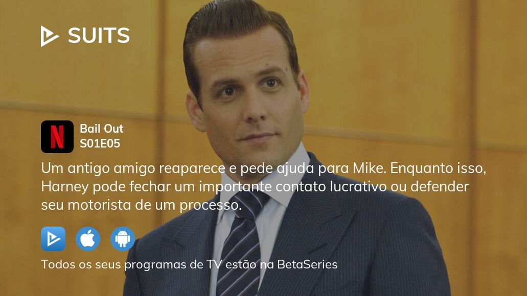 Onde assistir Suits temporada 1 episódio 5 streaming completo ...