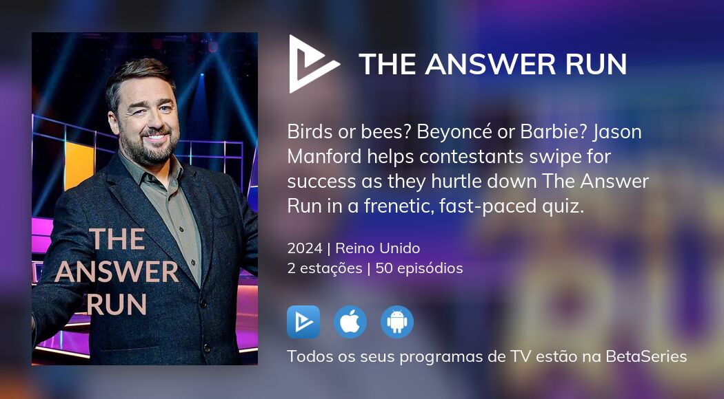 Ver episódios de The Answer Run em streaming | BetaSeries.com