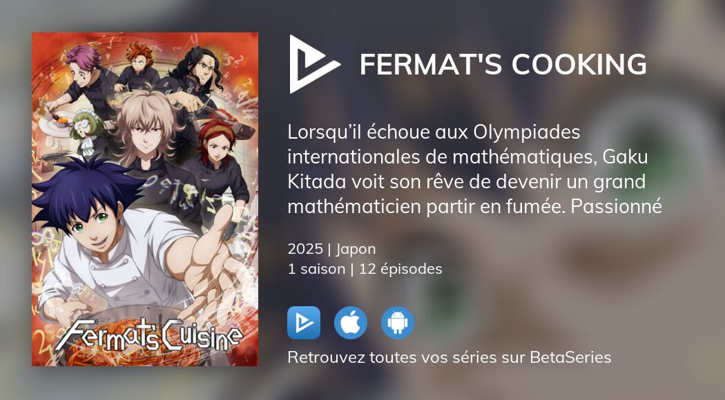 Regarder Fermat's Cooking streaming