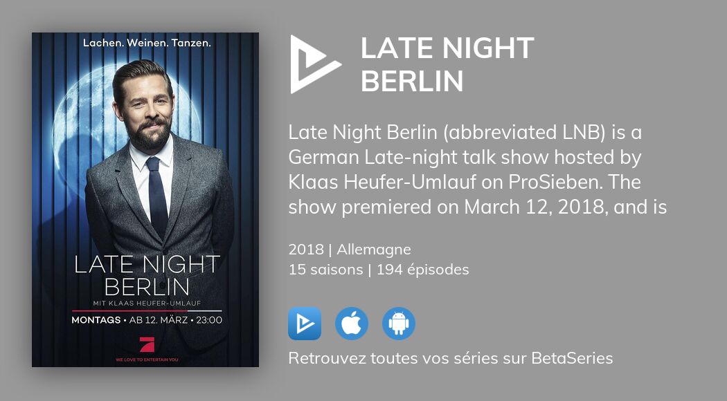 Regarder Late Night Berlin streaming