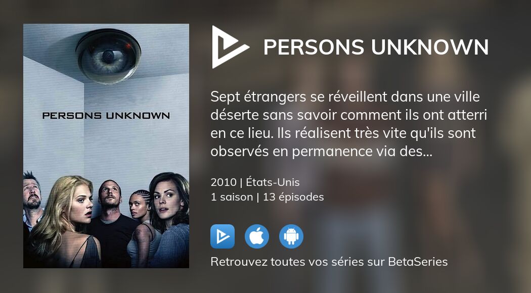 Regarder Persons Unknown streaming