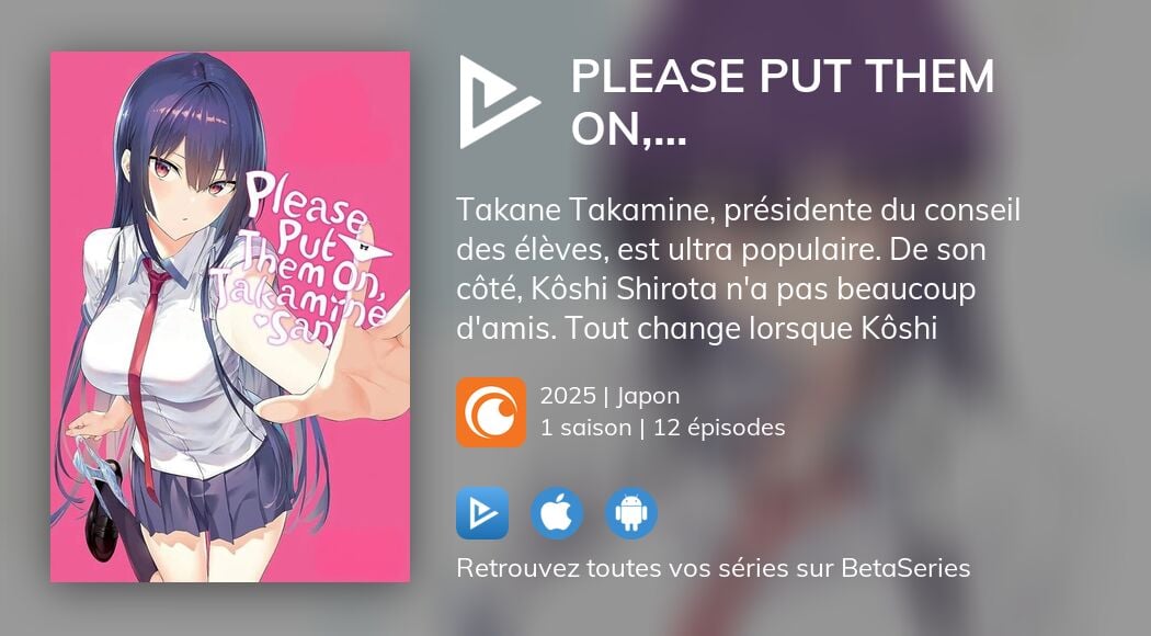 Regarder Please Put Them On, Takamine-san! streaming