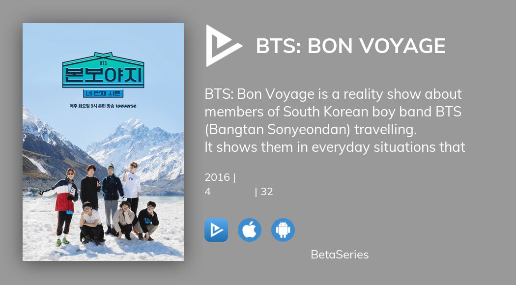 Де дивитися серіал BTS: Bon Voyage онлайн? | BetaSeries.com